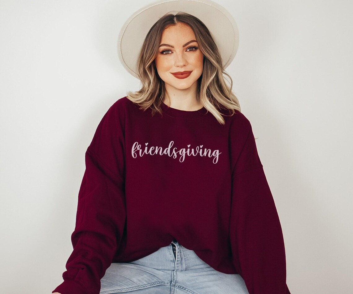 Friendsgiving Sweatshirt, Thanksgiving Sweatshirt, Happy Friendsgiving ...