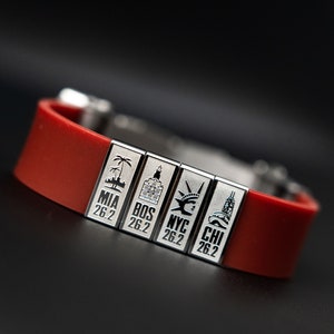 Six Major Marathon Gift Collectible Charm Bracelet Medal for Runners ...