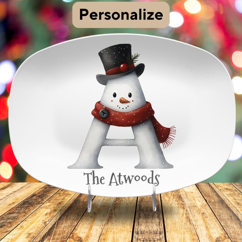 Snowman Kitchen Platter - Etsy