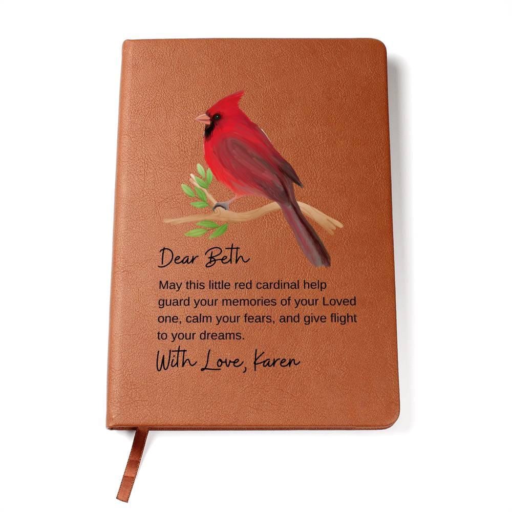 Personalized Cardinal Watcher Leather Journal, Book of Birds Customized ...