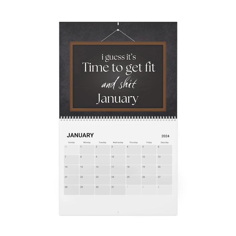 Funny Calendar, 2024 Wall Calendar, Large Wall Calendar Swear ...
