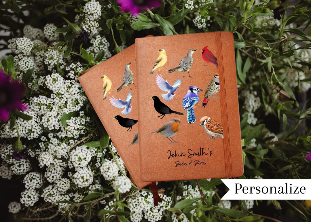 Personalized Bird Watcher Leather Journal,nature Journal for Bird ...