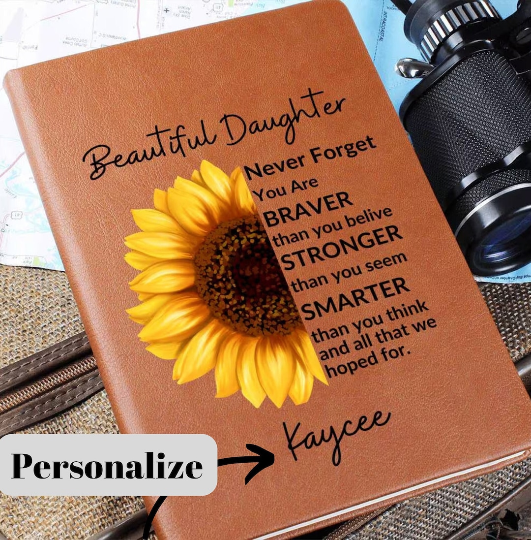 Personalized Sunflower Notebook Journal for Daughter,sunflower Journal ...