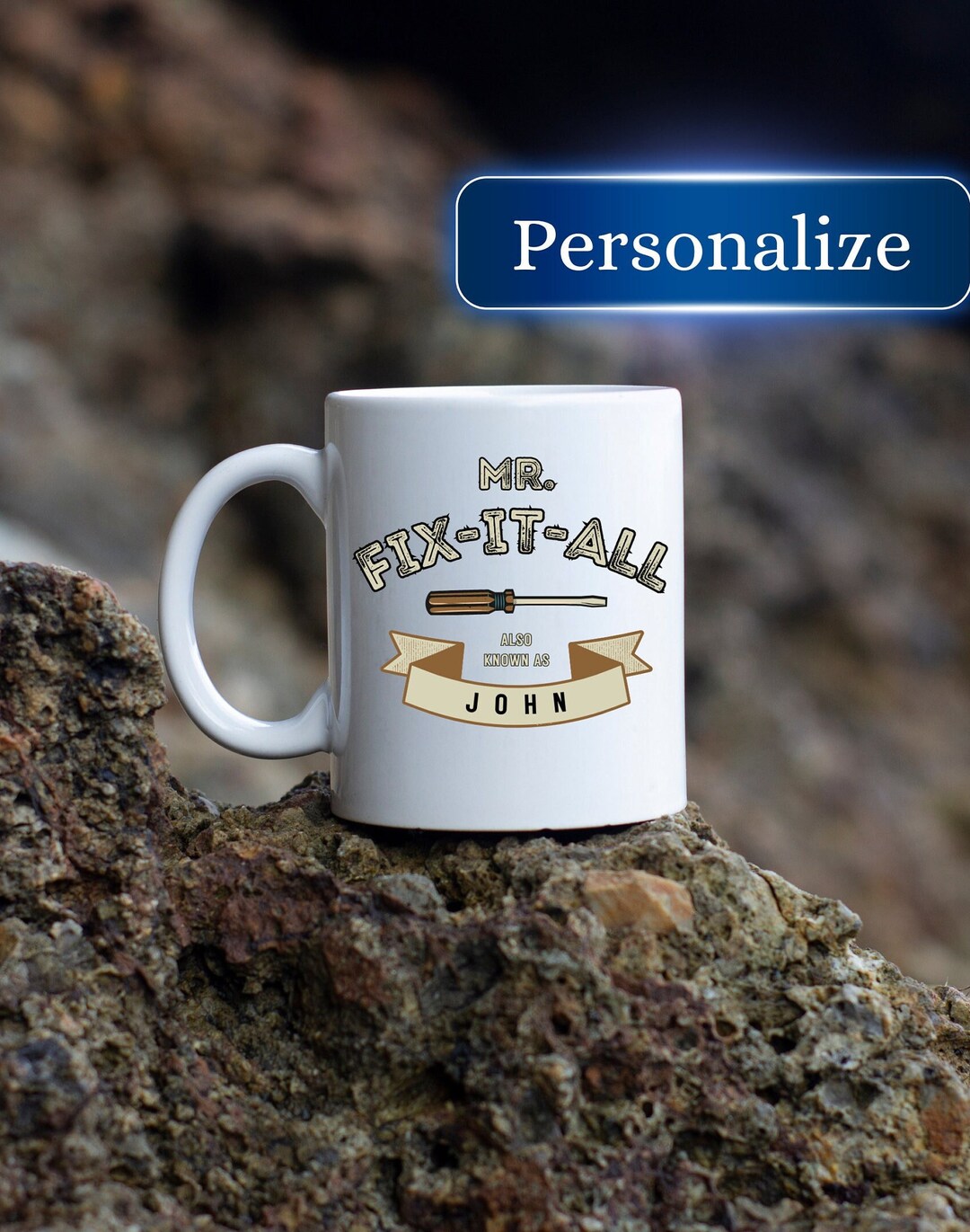 Personalized Mr. Fix It All Ceramic 11 Oz Mug, Fathers Day Mug for Dad ...