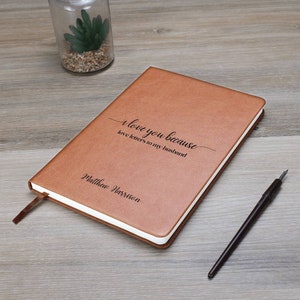 I Love You Because Personalized Journal for Significant Other, Vow ...