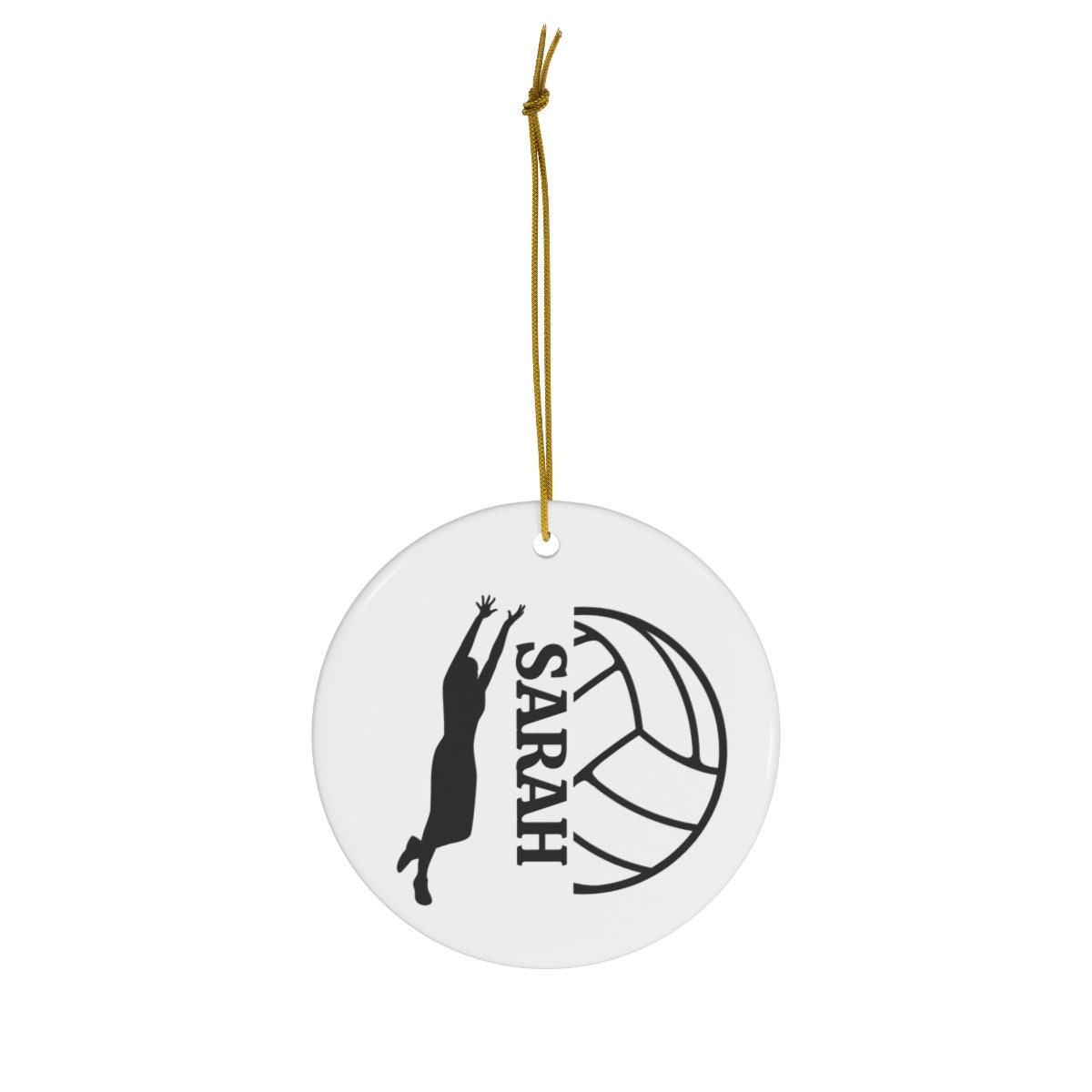 Volleyball Ornament Ceramic Circle, Customized Volleyball Player ...