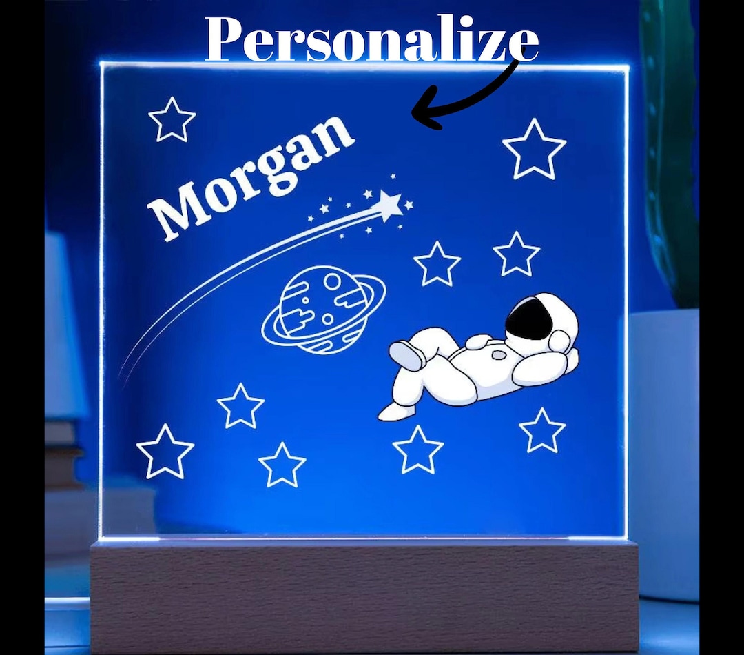 Space Night Light, Space Lamp, Moon Nightlight, Space Themed Nursery ...