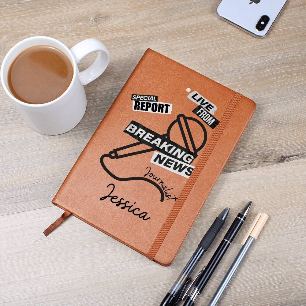 Future Journalist Leather Journal, Personalized Career Notebook for ...
