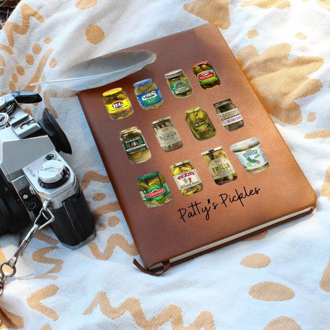 I Love Pickles Leather Journal, Personalized Leather Journal, Pickle ...