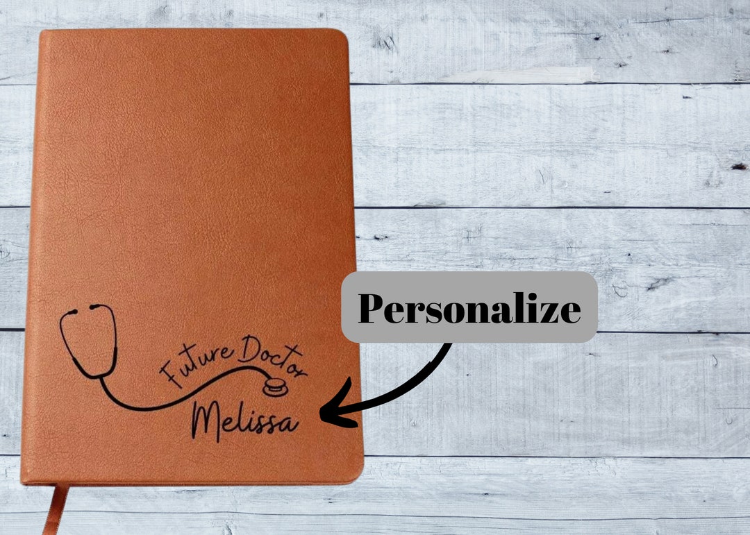 Personalized Future Doctor Leather Journal, Beautiful Custom Name ...