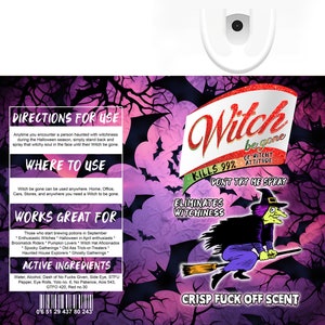Halloween Tumbler Sublimation Design,witch Be Gone, Dont Spray ...