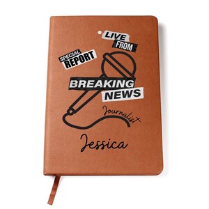 Future Journalist Leather Journal, Personalized Career Notebook for ...