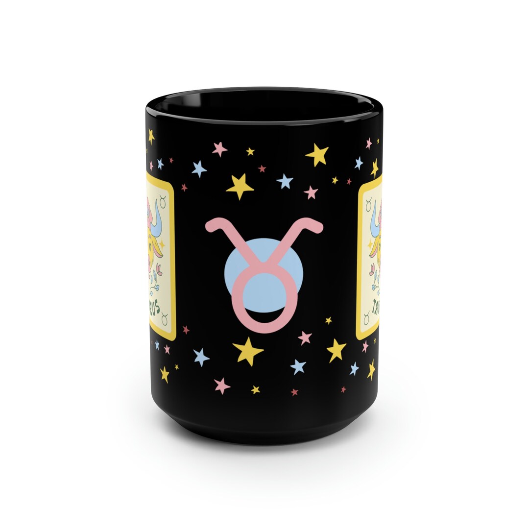 Taurus Zodiac Star Sign Mug, 15oz Large Coffee Cup, Horoscope and Birth ...