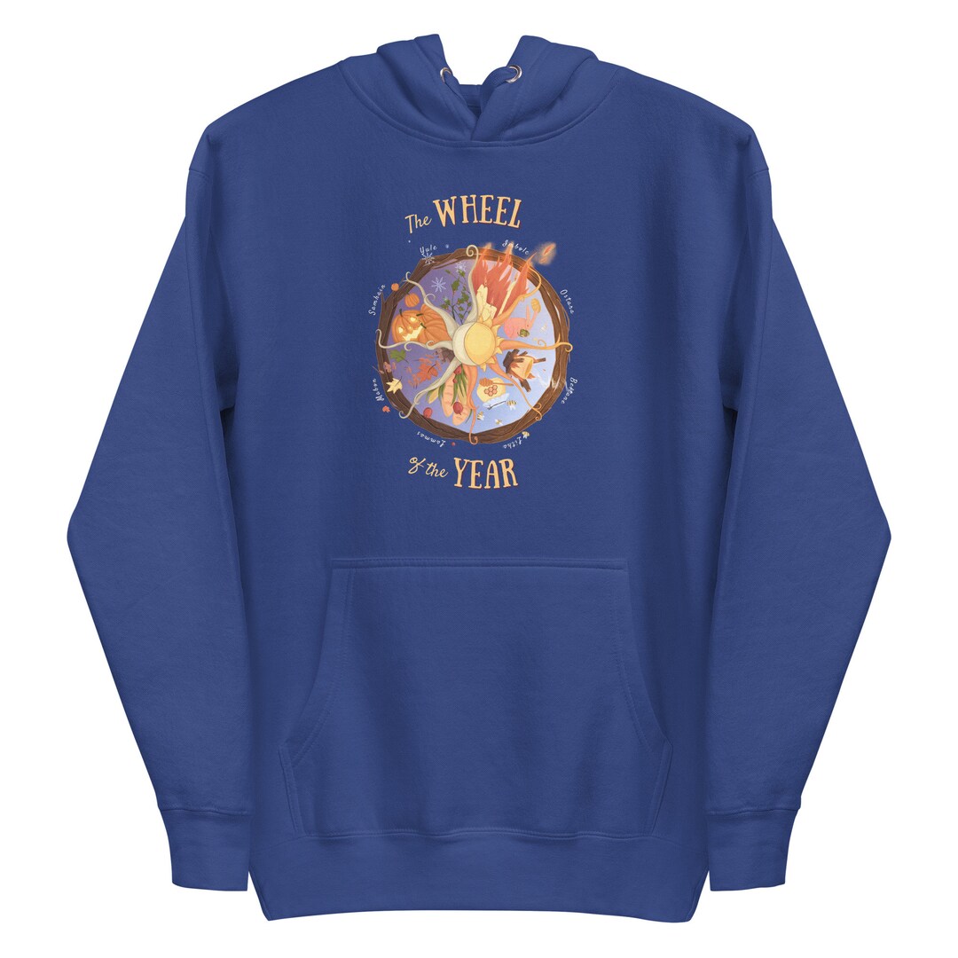The Wheel of the Year Unisex Hoodie, Pagan and Wiccan Clothing, Seasons ...
