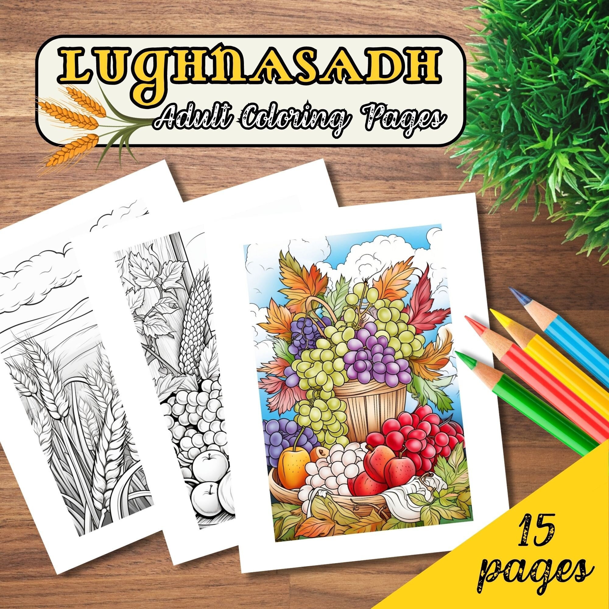 Lughnasadh Coloring Pages for Teens and Adults, Lammas Coloring Pages ...