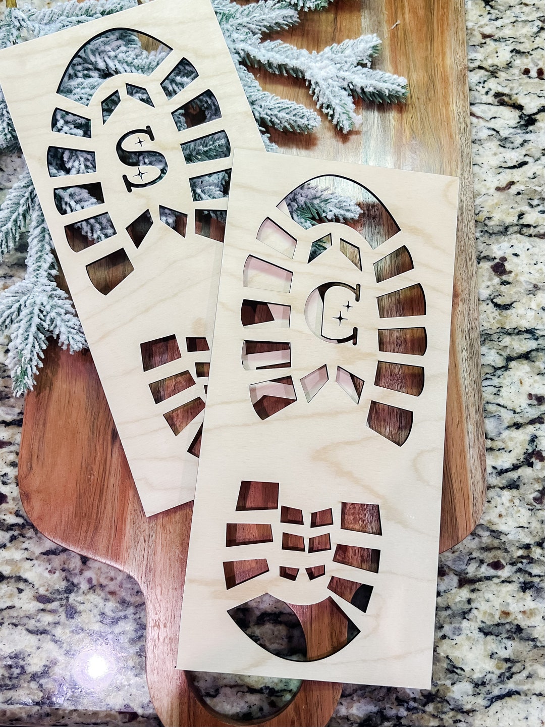 Santa Footprint Reusable Stencil, Christmas Eve Prop, Wooden Santa ...