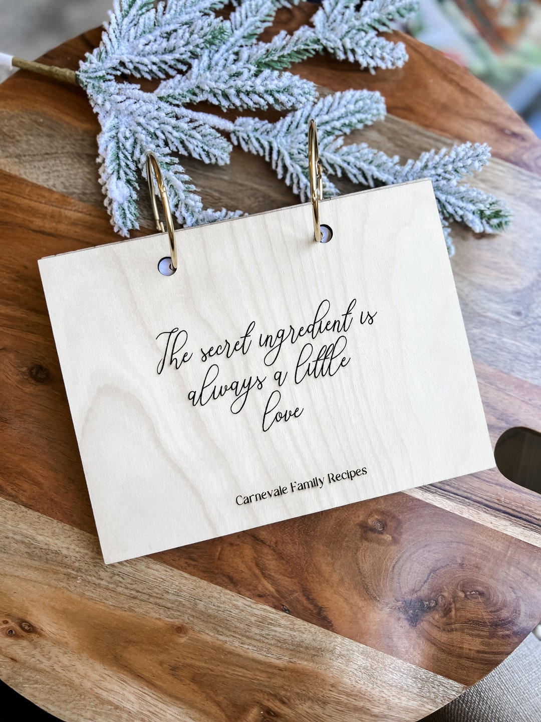 Personalized Recipe Card Keepsake Book | Recipe Card Holder - Etsy