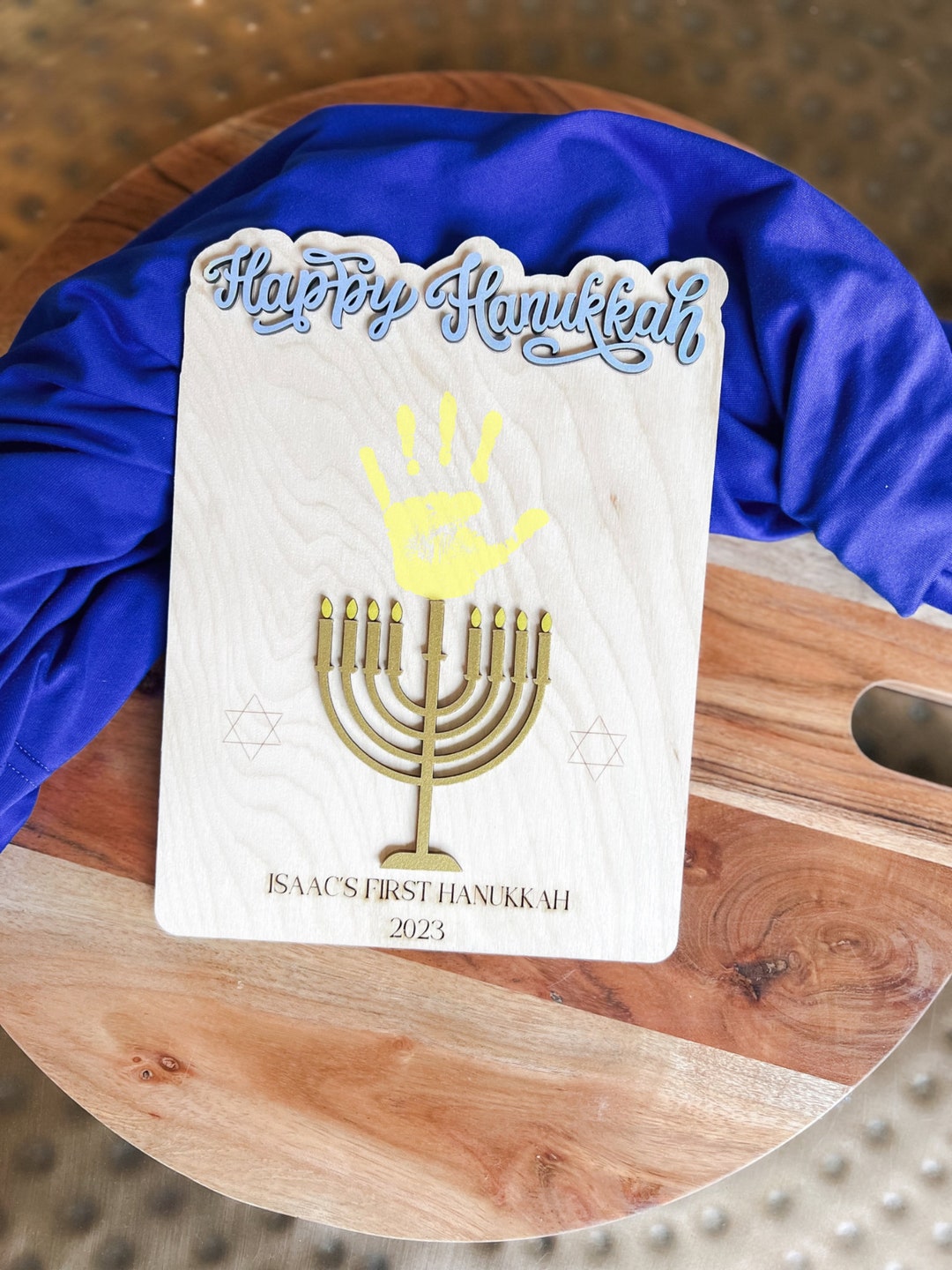 DIY Baby’s First Hanukkah Keepsake Hanukkah Handprint Footprint Sign ...
