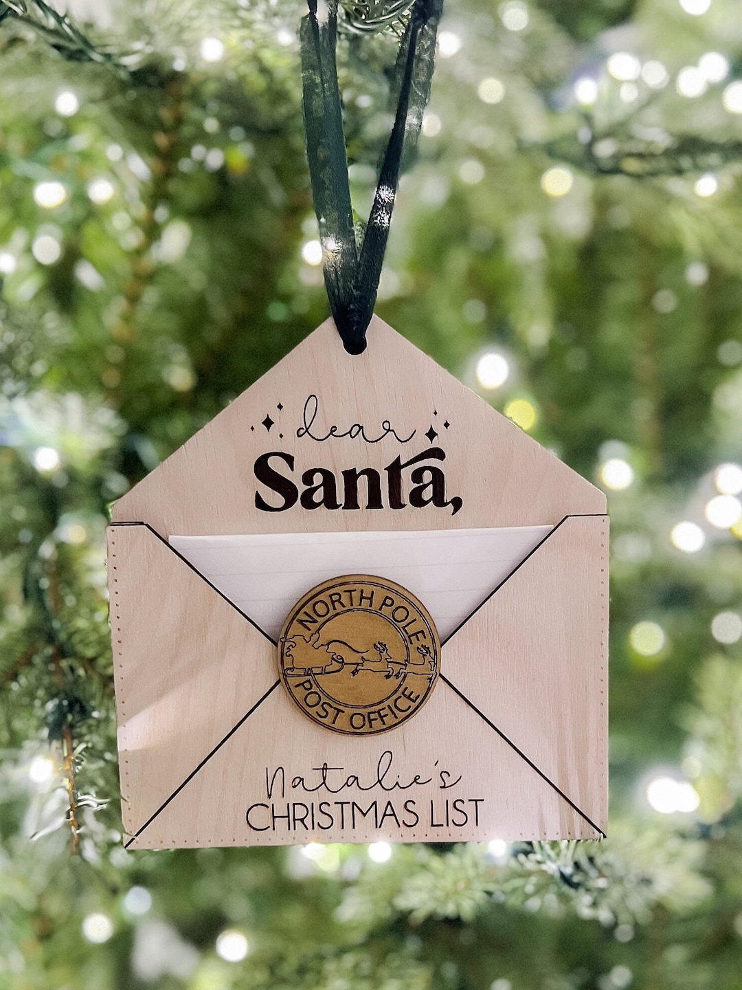 Personalized Letter to Santa Ornament | Dear Santa Christmas List ...