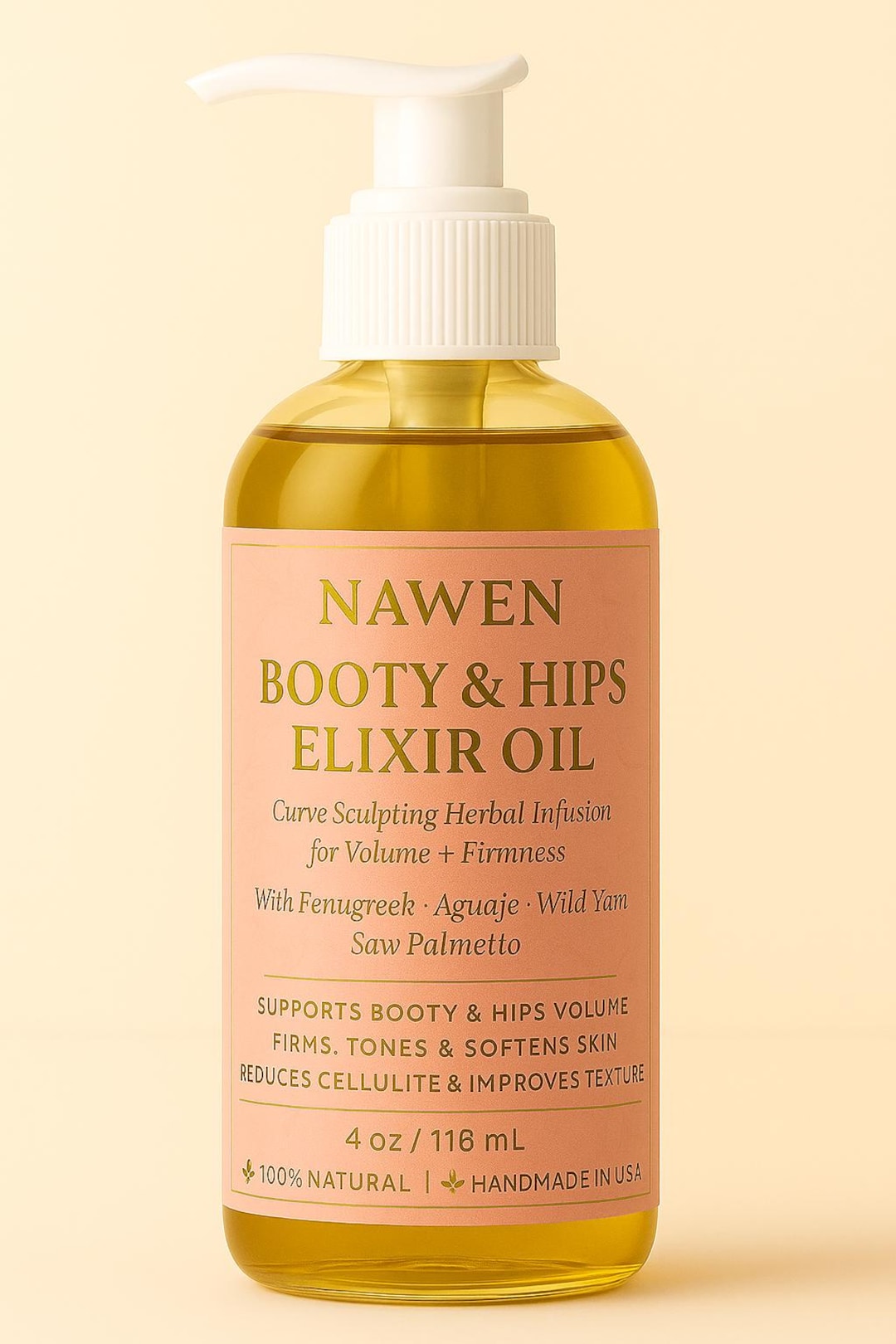 Booty Oil Herbal Body Oil for Curves Maca, Fenugreek Wild Yam ...