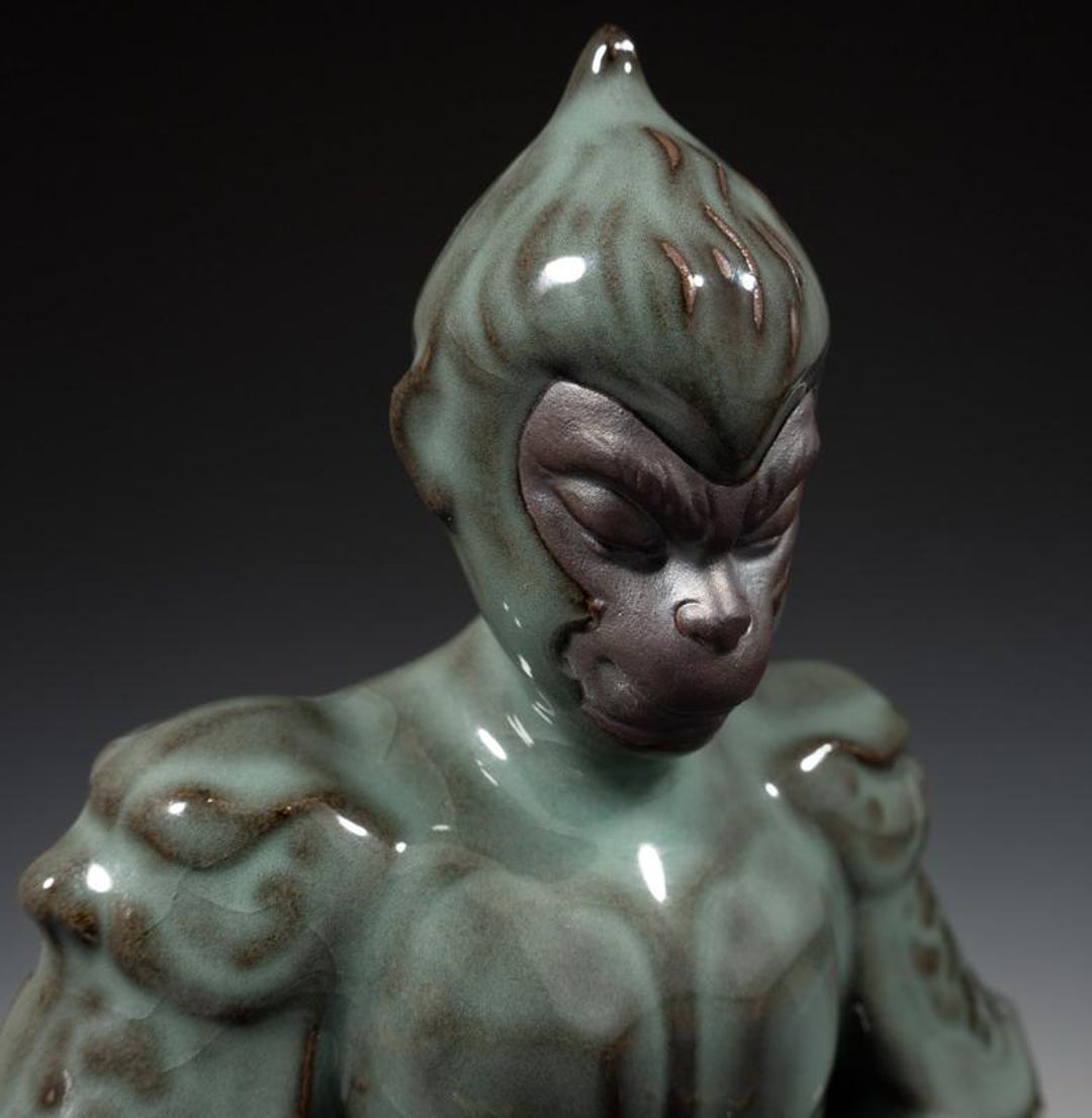 Black Math WUKONG Handmade CELADON Art Monkey King Tianming - Etsy