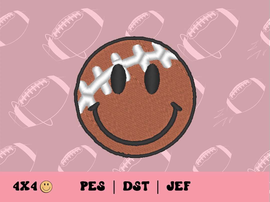 Game Day Face Embroidery File // Football Embroidery, Groovy Machine ...