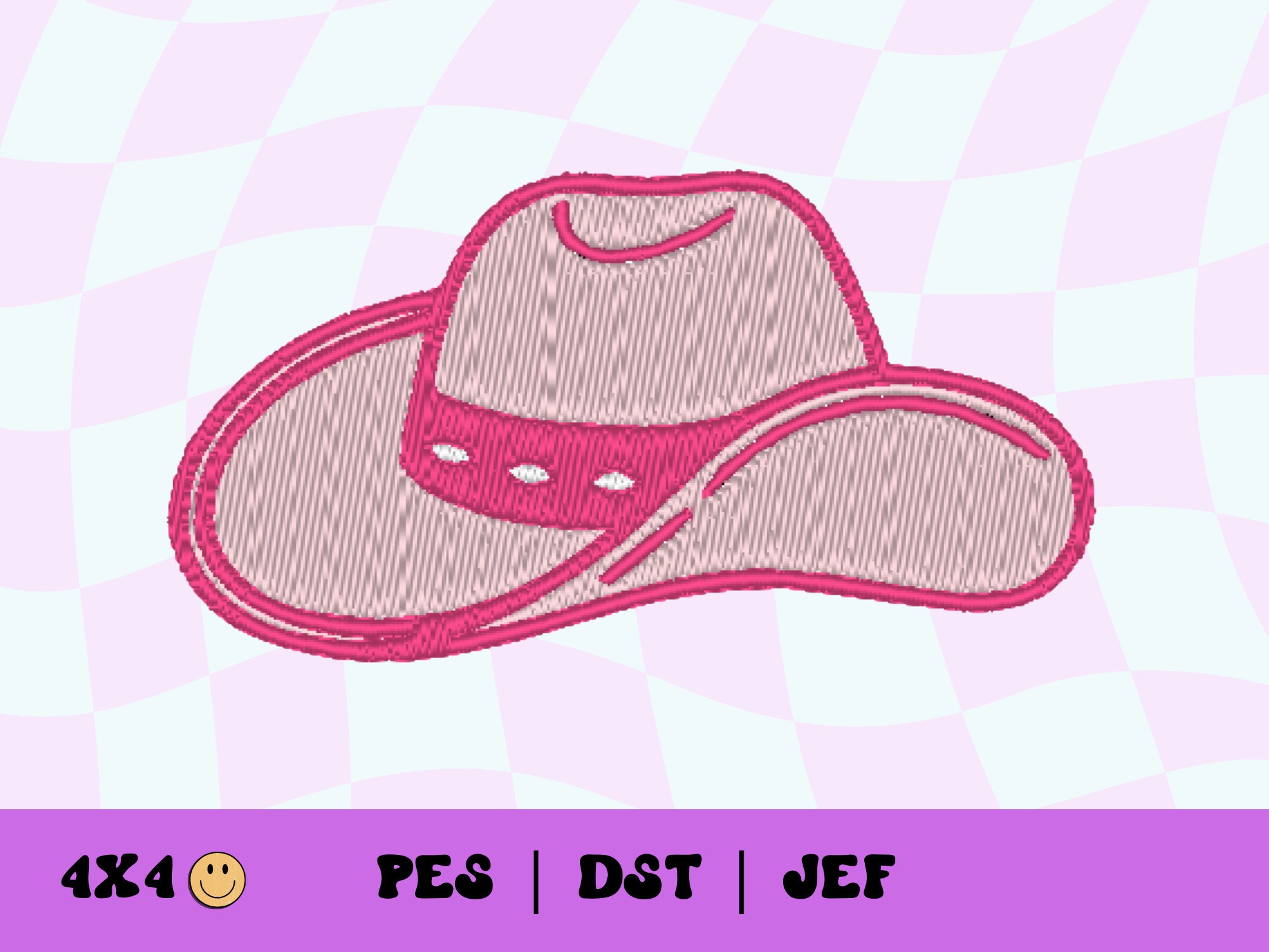Cowgirl Hat Embroidery File // Country Embroidery Design, PES, Country ...