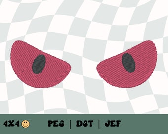 Monster Eyes Halloween Embroidery Machine Design - Etsy