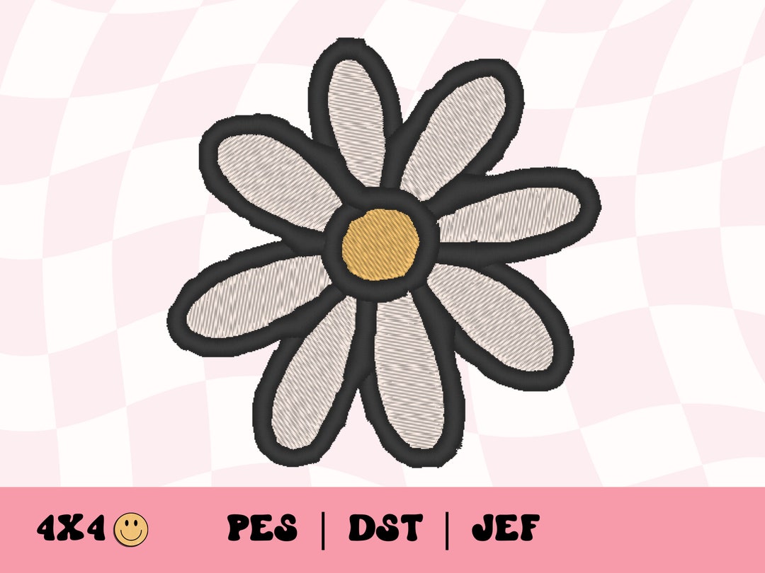 Boho Daisy Embroidery File // Flower Embroidery Design, PES, DST, Jef ...