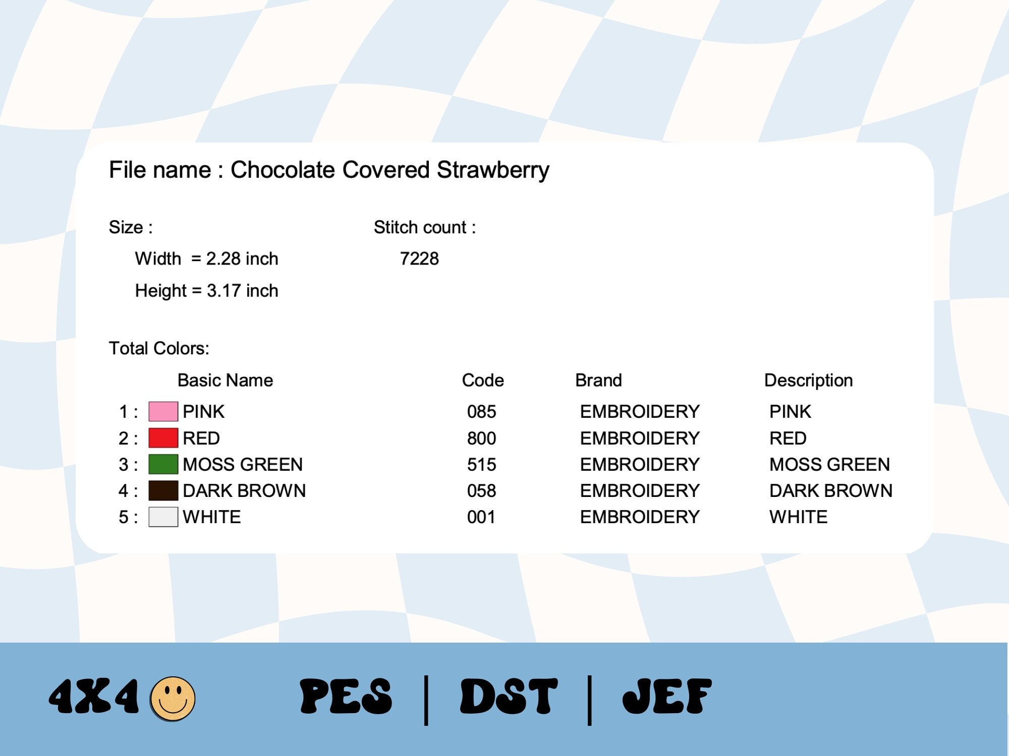 Chocolate Covered Strawberry Embroidery File // Candy Dipped Strawberry ...