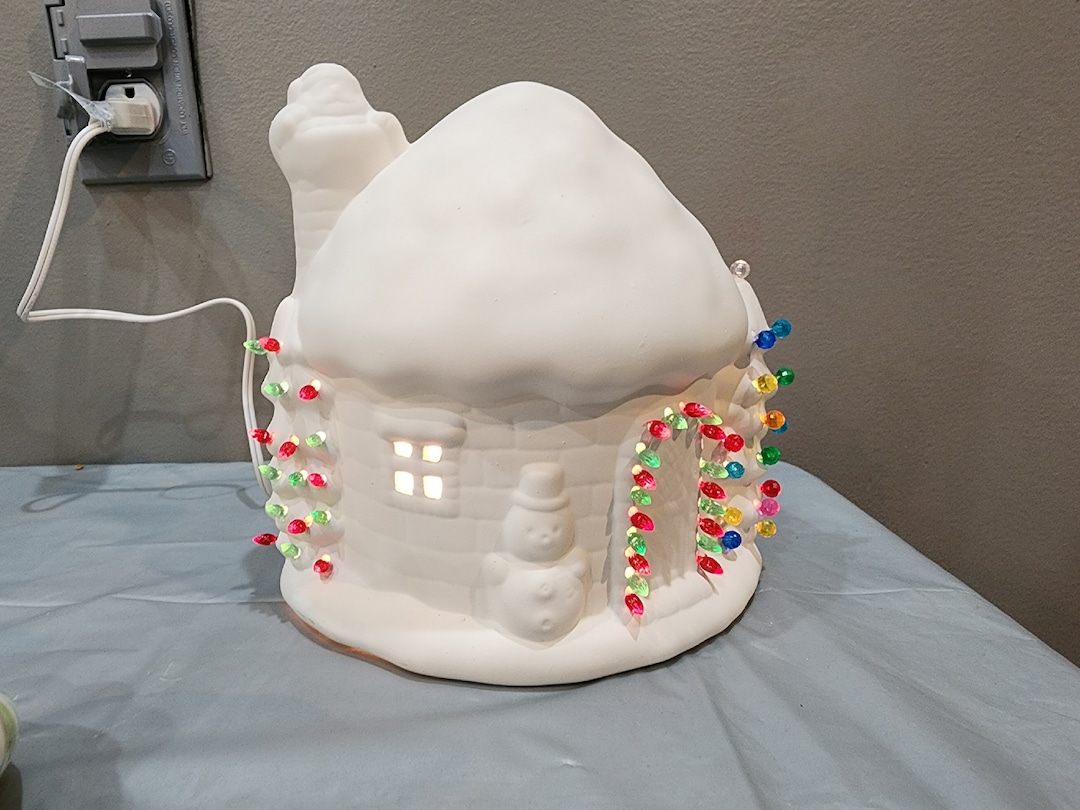 Ceramic Bisque Snow House Igloo Vintage - Etsy