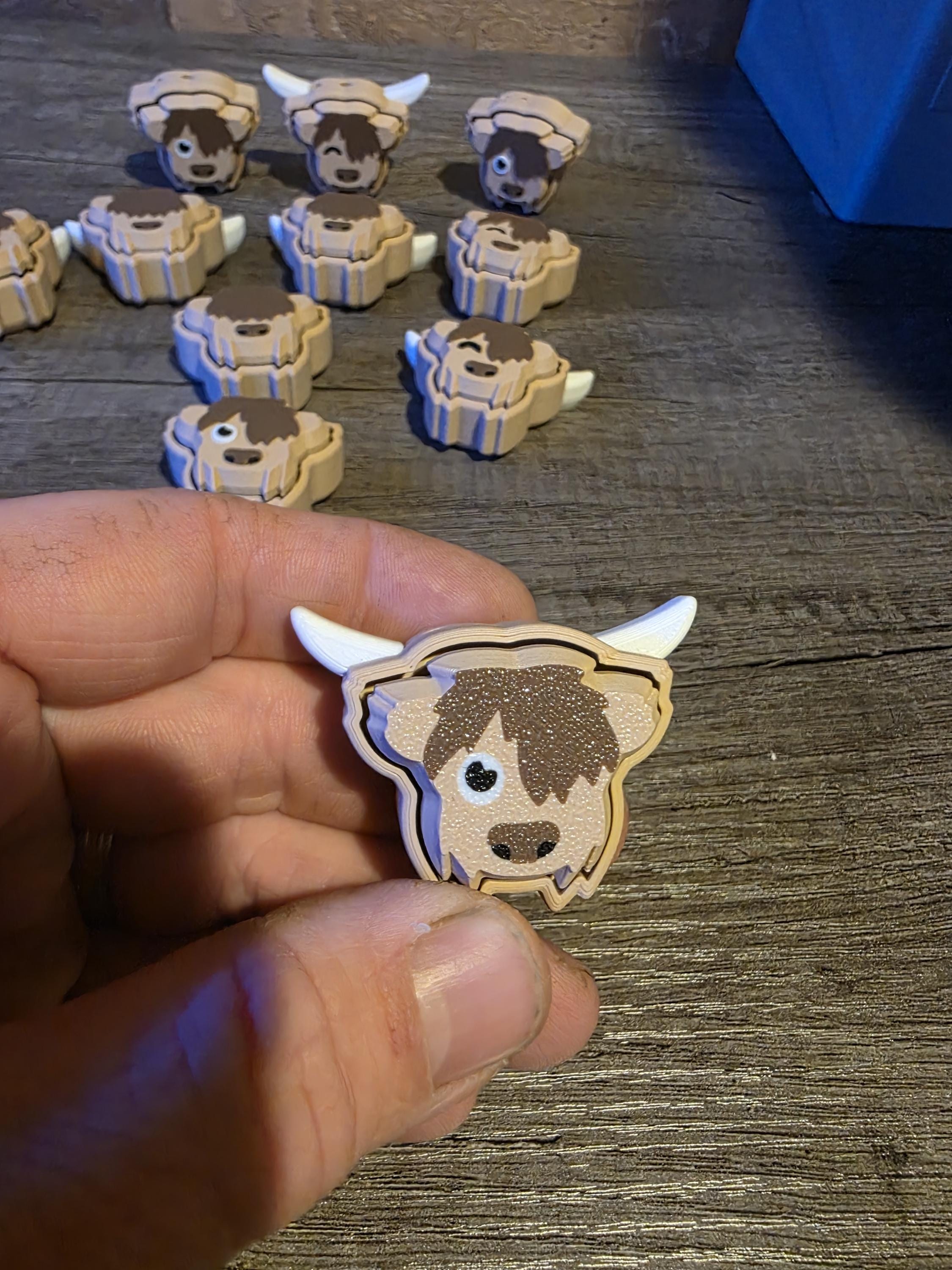 Highland Cow Fidget Clickers 3d Printed - Etsy
