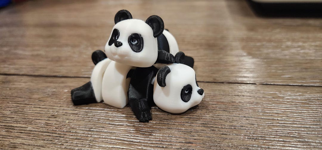 3d Printed Articulating Panda Key Chains - Etsy