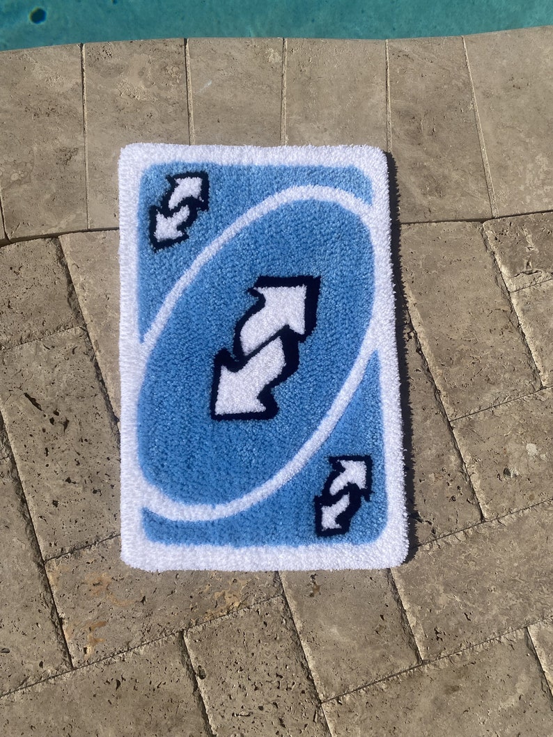 Uno Reverse Card Rug 3D Handmade Tufted Wall and Floor Rug - Etsy