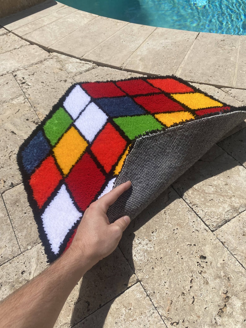 Rubik's Cube 3D Handmade Tufted Wall and Floor Rug - Etsy