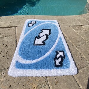 Uno Reverse Card Rug 3D Handmade Tufted Wall and Floor Rug - Etsy