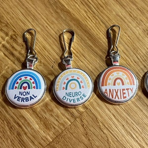 Awareness Zip Pull / Keyring. Disability, Hidden Disability, Neuro ...