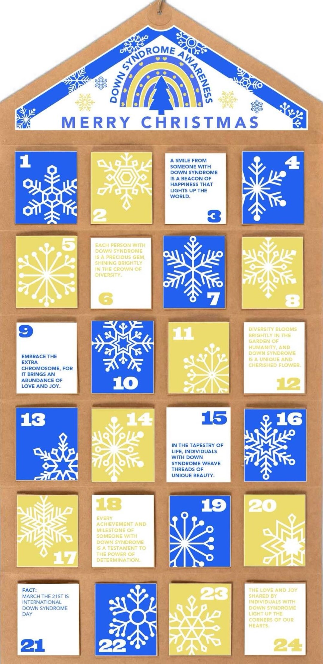 Down Syndrome/autism Disability Awareness Christmas Advent Calendar - Etsy