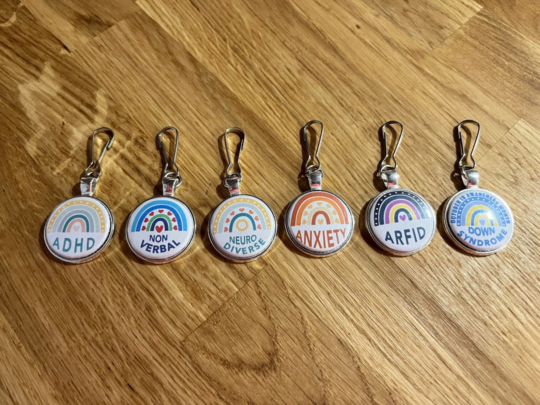 Awareness Zip Pull / Keyring. Disability Hidden Disability - Etsy UK