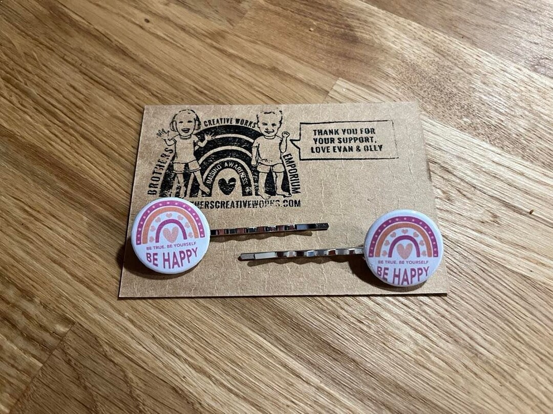 Awareness Hair Bobby Pins 25mm Design Face Disability - Etsy