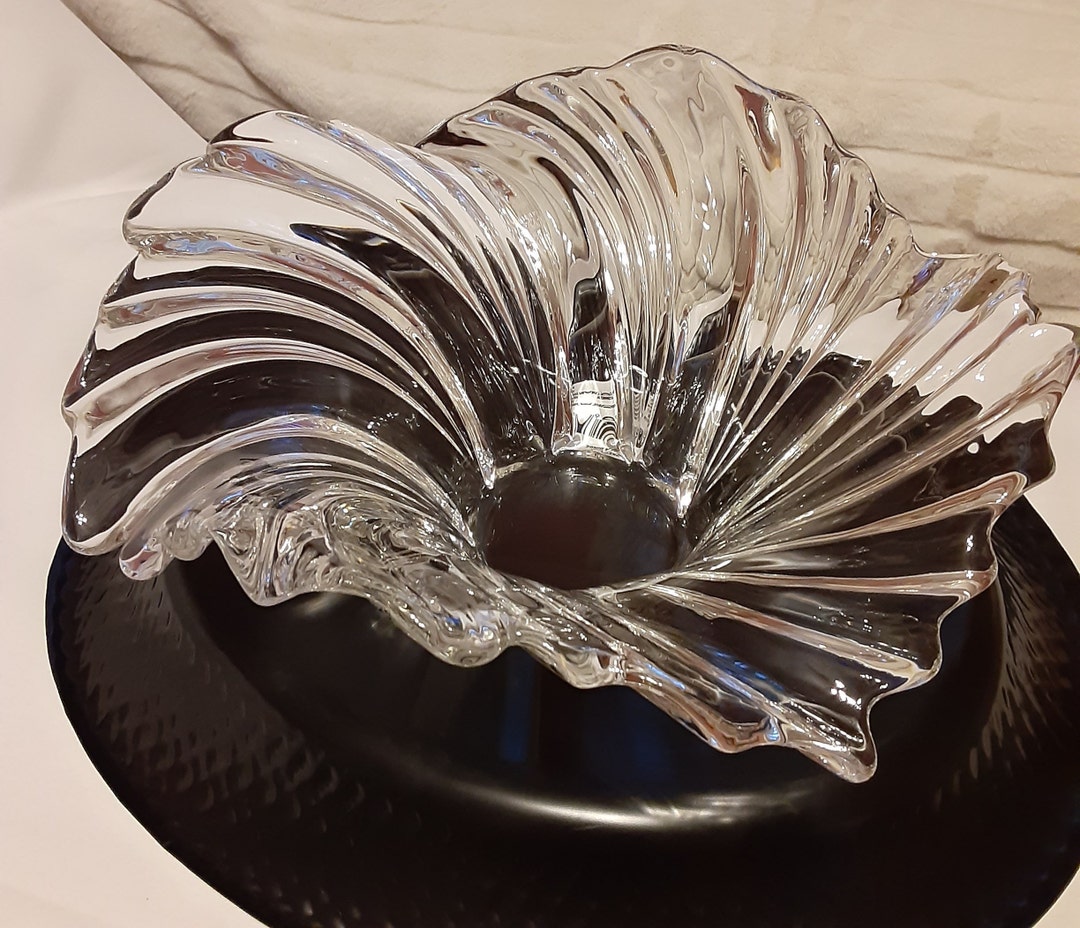Mikasa Crystal Decorative Bowl-vintage Mikasa Belle Epoque Swirl ...