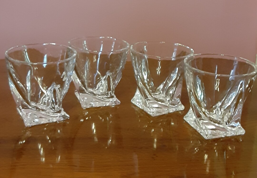 Mikasa "motion" Double Old Fashioned Whiskey Tumbler-mikasa Twisted ...