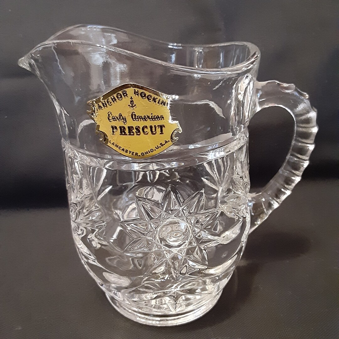 Vintage Anchor Hocking Star of David Pitcher-eapc Early American ...