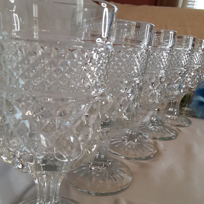 Vintage Anchor Hocking Wexford Red Wine Water Goblets - Etsy