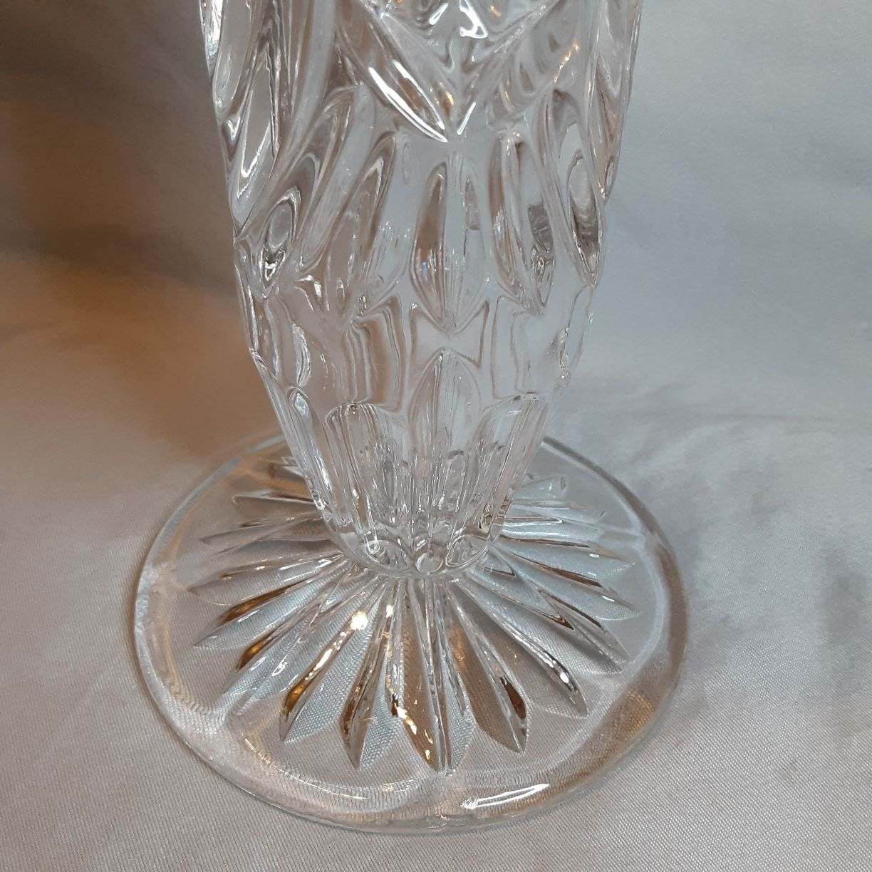 Crystal Footed Flower Vase-classic Cut Crystal Floral - Etsy