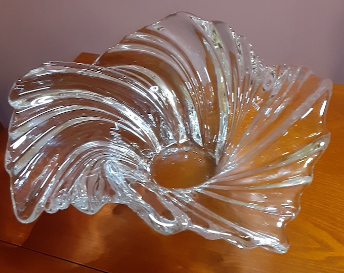Mikasa Crystal Decorative Bowl-vintage Mikasa Belle Epoque Swirl ...