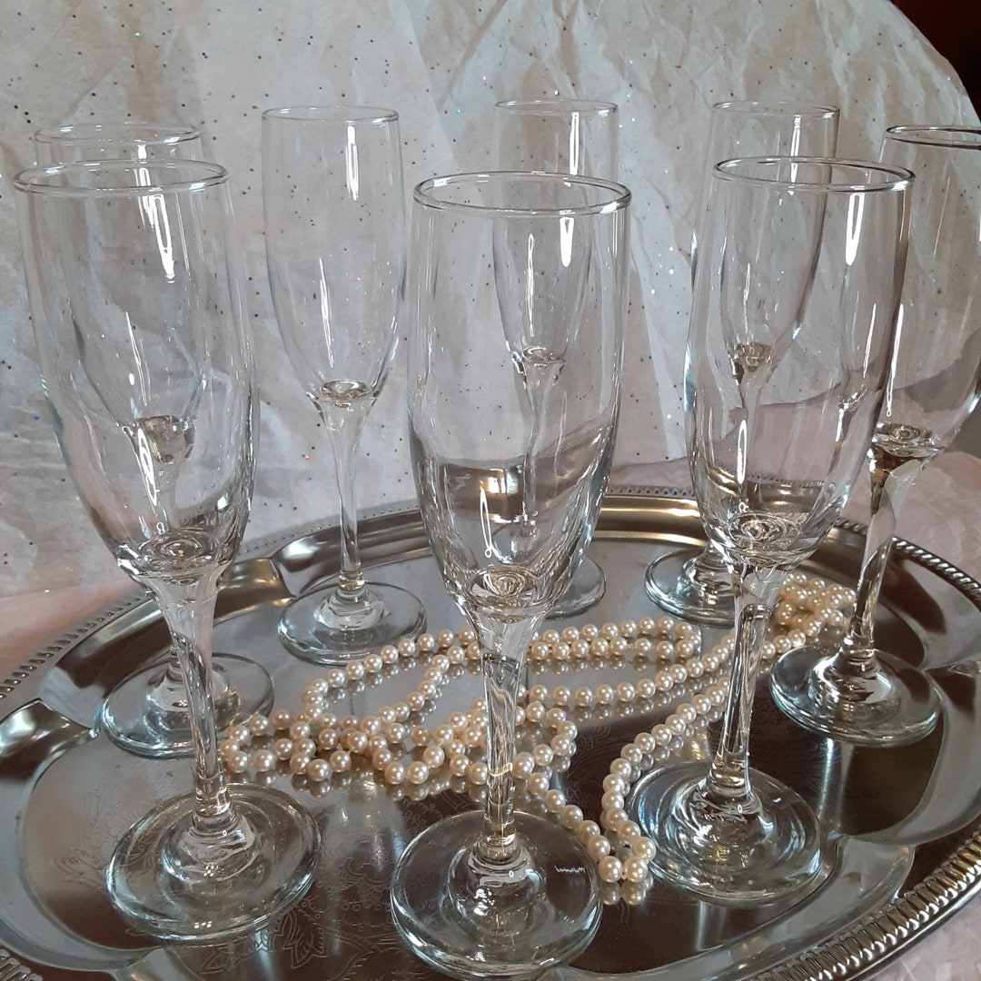 Vintage Libbey Long Stem Champagne Flutes-set of 4, Libbey Tall ...