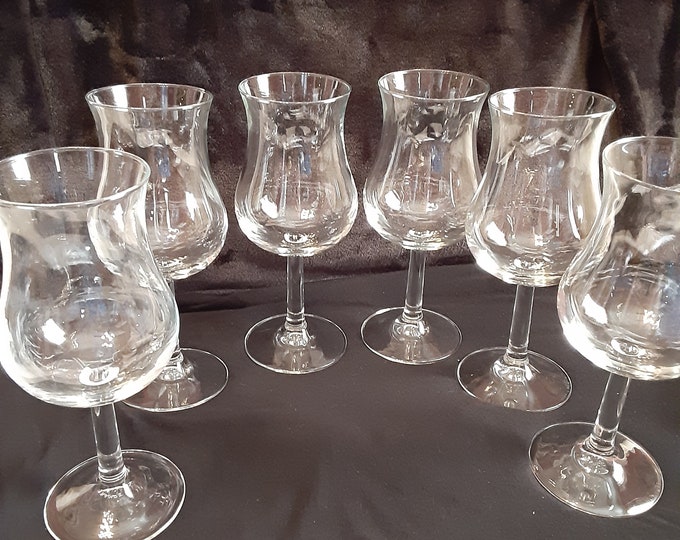 Vintage Luminarc Hurricane Wine Glass Goblets-hurricane Glasses ...