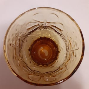 Vintage Amber Water Iced Tea Glasses-libbey Large Country Garden Gold ...