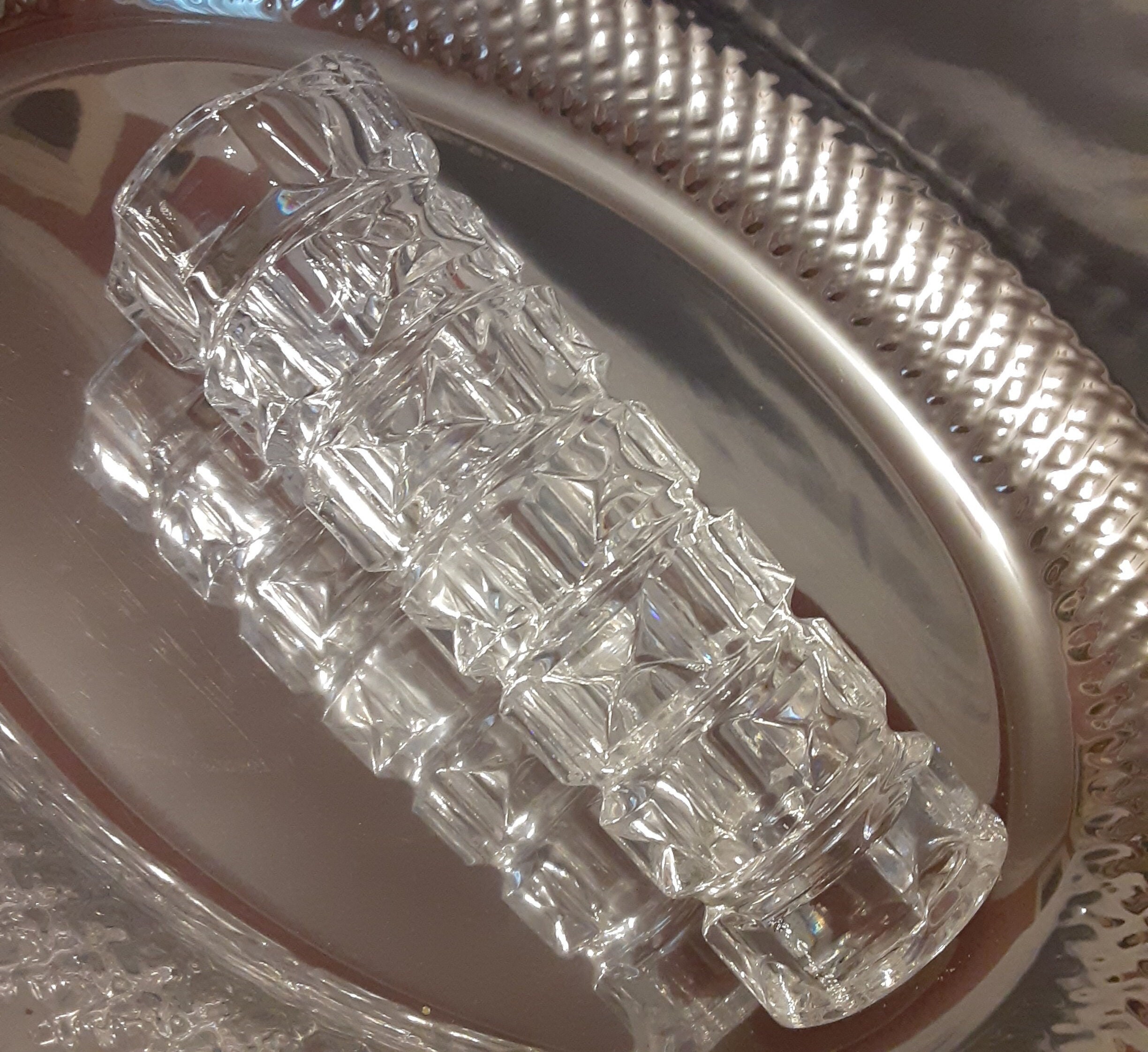 Vintage Deep Cut Crystal Vase Windsor Cubist Crystal Vase - Etsy